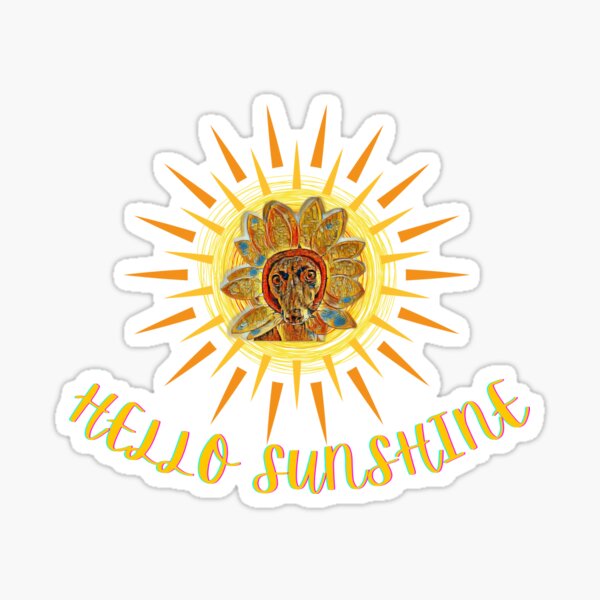 "Italian Greyhound Hello Sunshine" Sticker for Sale by LamorisUtopia ...