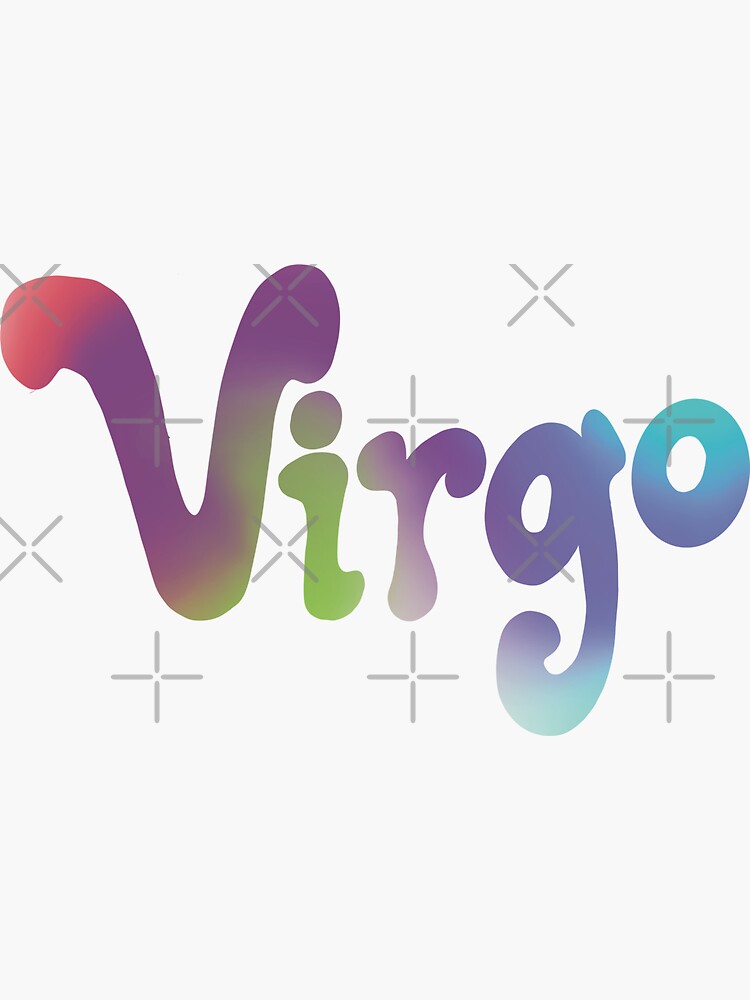 "Virgo Zodiac Sign Gradient Letters" Sticker for Sale by isamii | Redbubble