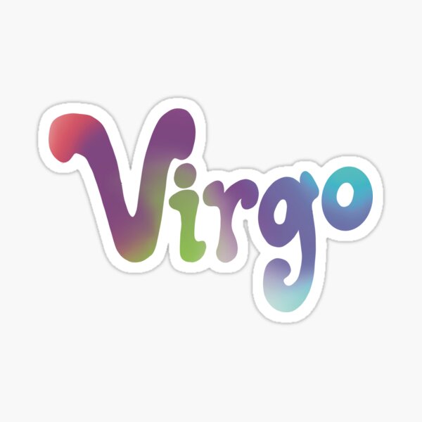 "Virgo Zodiac Sign Gradient Letters" Sticker for Sale by isamii | Redbubble