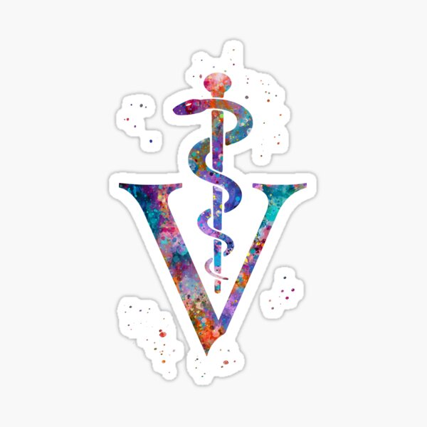 "Veterinary Symbol" Sticker for Sale by EvasDreams | Redbubble