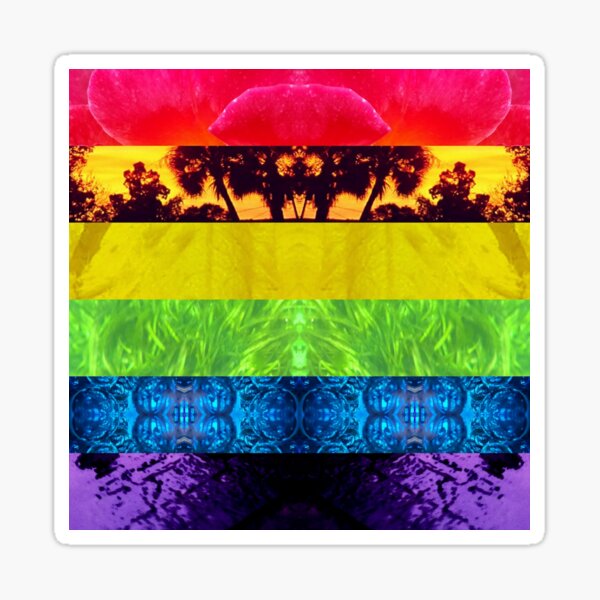 "Florida LGBTQIA Pride Flag Kaleidoscopic Print " Sticker by ...