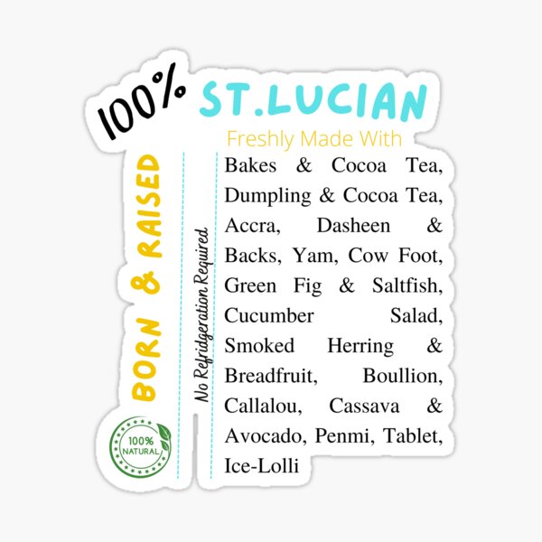 "St. Lucian Pride" Sticker for Sale by AmeRoseDesigns | Redbubble