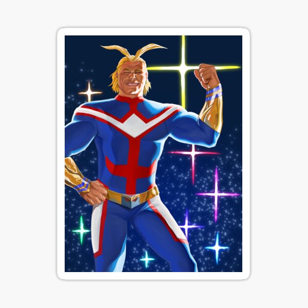 "All Might painting" Sticker for Sale by Cringedesigns | Redbubble