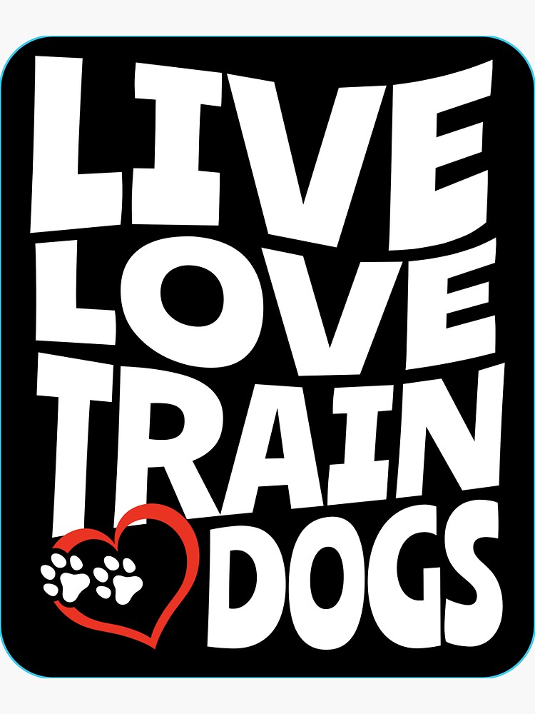 "Live, Love, Train Dogs | Retro 70's Style Groovy Dog Training, White ...