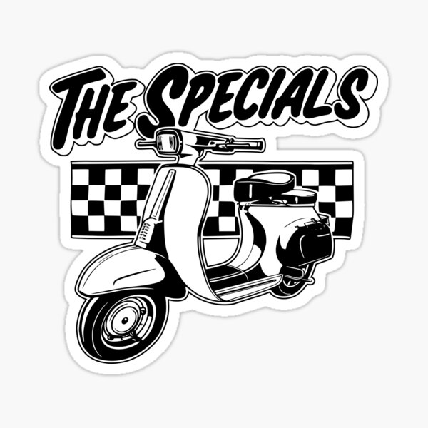 "The Specials Mods Scooter" Sticker for Sale by fooleywaltrs | Redbubble