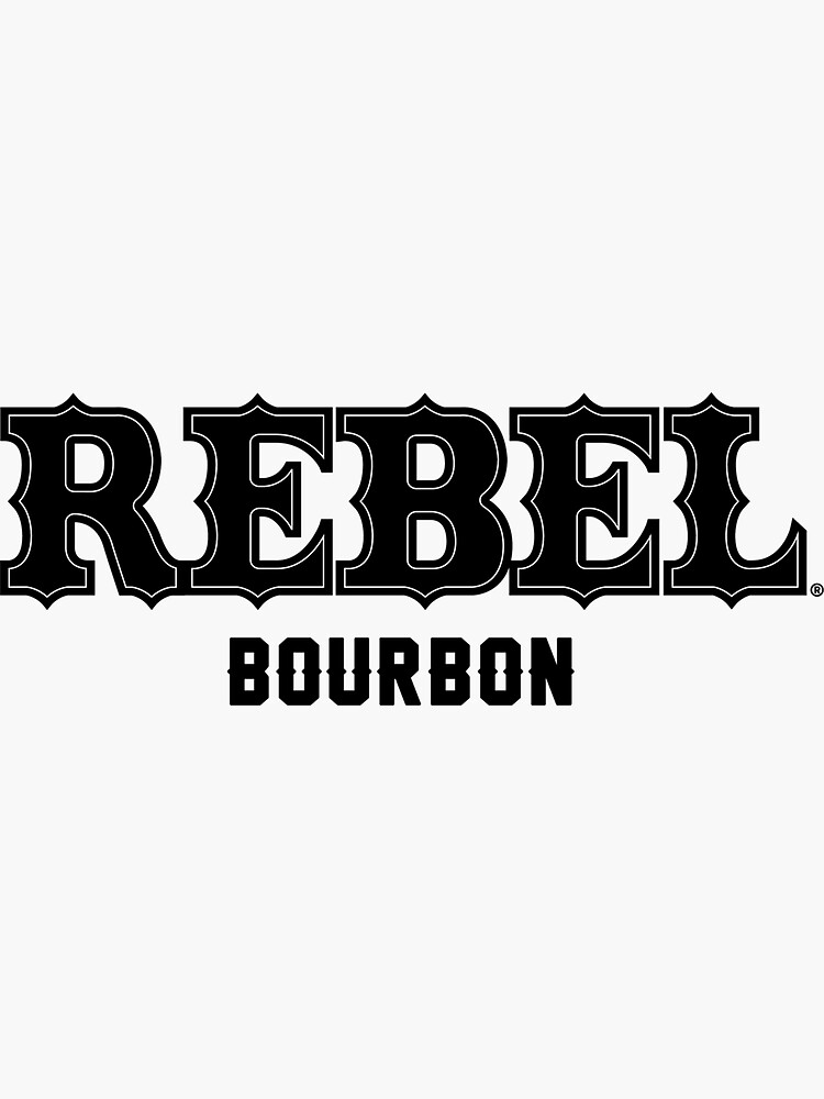 "Rebel Bourbon Logo" Sticker for Sale by Makattack99 | Redbubble
