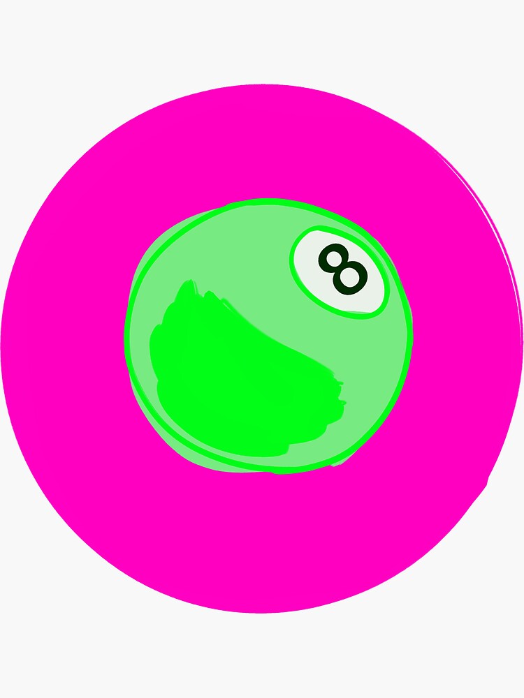 "Neon 8-Ball" Sticker for Sale by hypnosheep | Redbubble