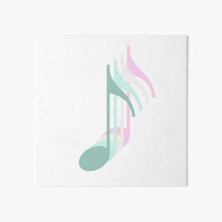 "Pastel Music Notes - Green to Pink" Art Board Print for Sale by ...