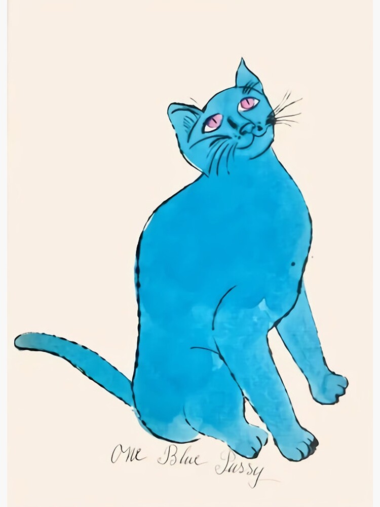 "Warhol One Blue Cat" Poster for Sale by bribrain77 | Redbubble