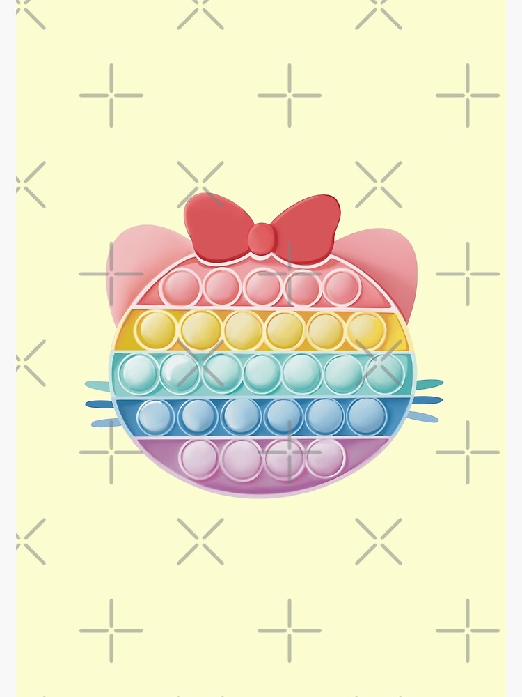 "Pop It Cat Patterns" Poster for Sale by Yunipop | Redbubble