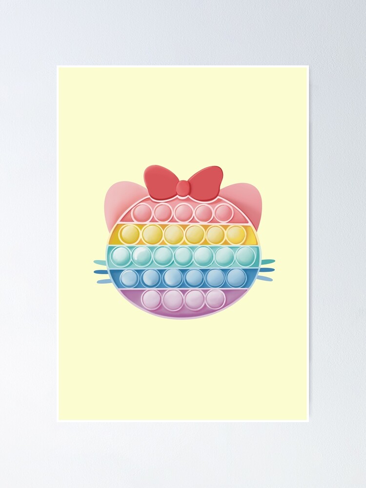 "Pop It Cat Patterns" Poster for Sale by Yunipop | Redbubble