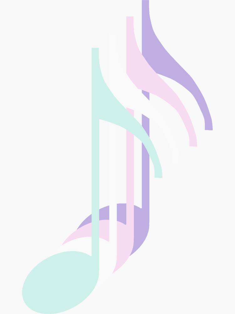 "Pastel Music Notes - Light Colors" Sticker for Sale by 201farmer ...