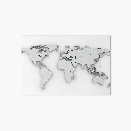 "3-D Pop-out Map of the World laid out flat" Art Board Print by Artsy ...