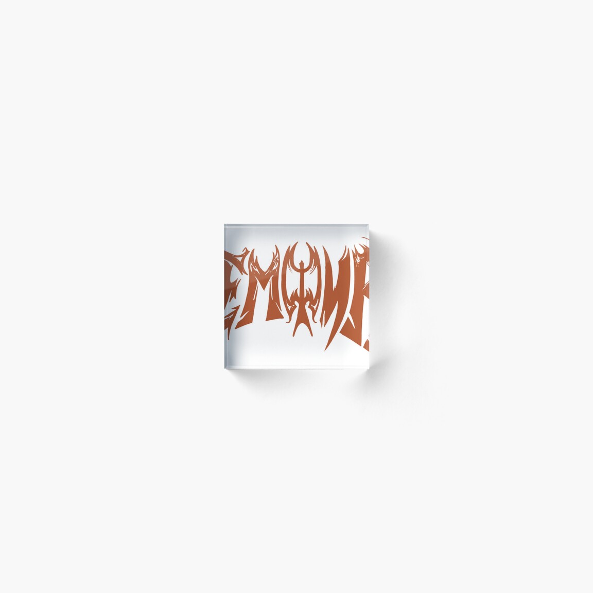 "Земфира/Zemfira Faux Heavy Metal Logo (Orange, Lineless)" Acrylblock ...