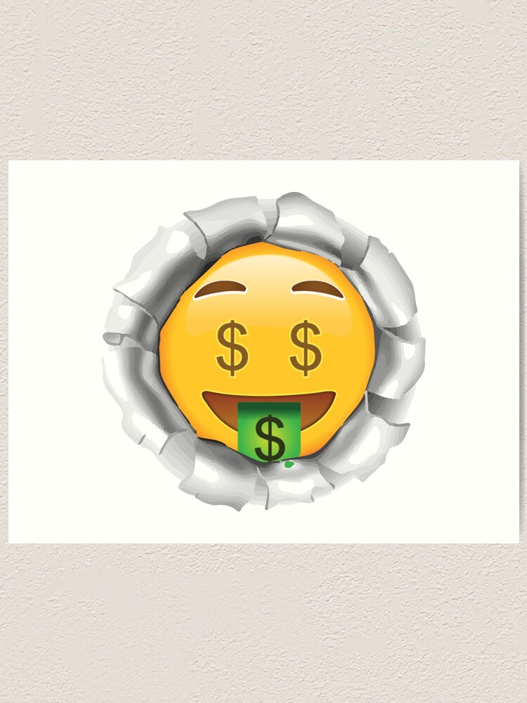 "Money-Mouth Face Emoji| Funny Emoji |Cute Emoji" Art Print for Sale by ...