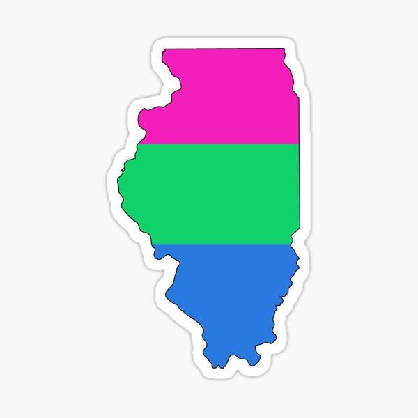 "Illinois Poly Pride" Sticker for Sale by Gayesthetic | Redbubble
