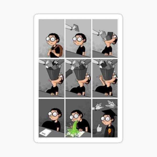 "School education meme" Sticker for Sale by Karenstyle | Redbubble