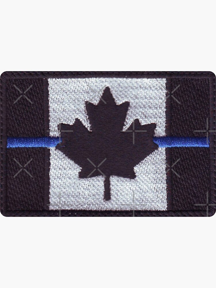 "Thin Blue Line Canada Flag Patch" Sticker for Sale by BetterDaze ...