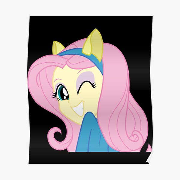 "Equestria Girls Winking Fluttershy" Poster for Sale by JuanBatise ...