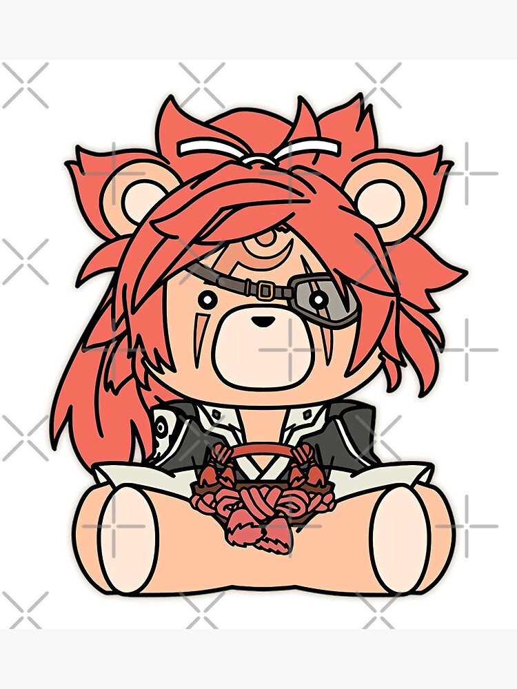 "Baiken Guilty Gear Guilty Bear " Poster for Sale by FGCStickers ...