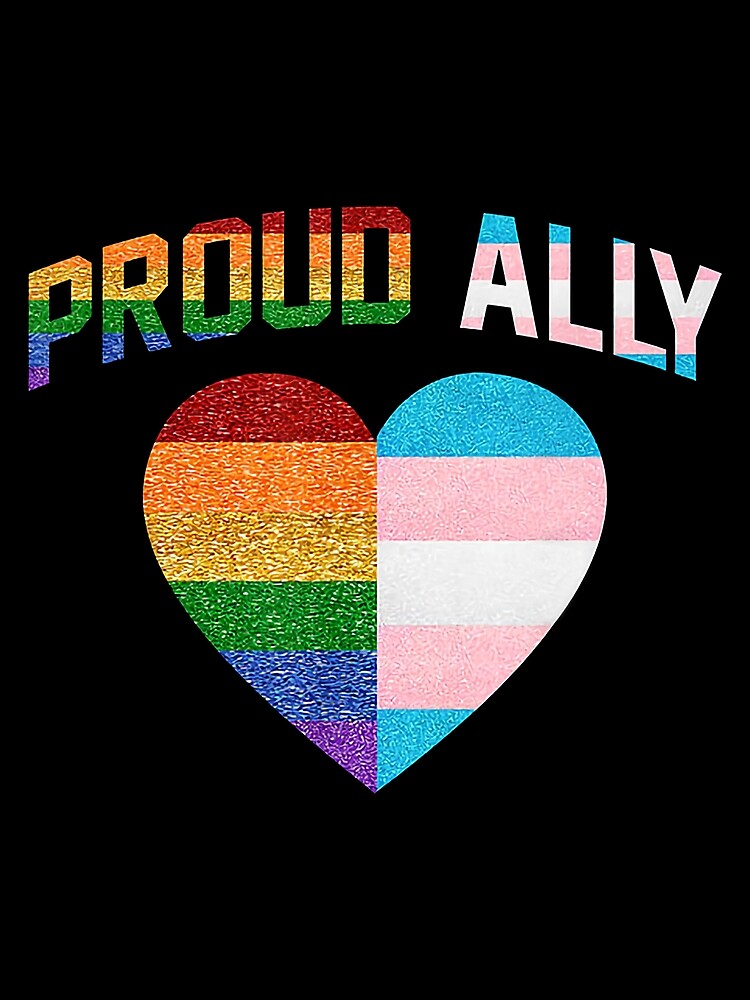 "Proud Ally Bling Bling Heart" Poster for Sale by FritzOlson | Redbubble