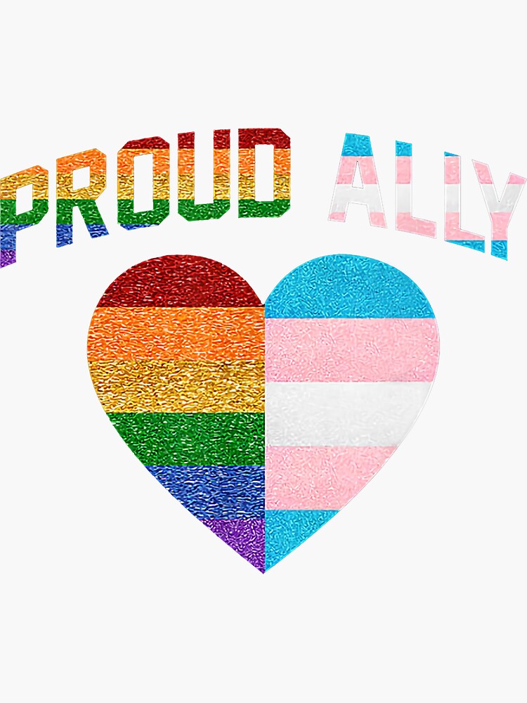 "Proud Ally Bling Bling Heart" Sticker for Sale by FritzOlson | Redbubble