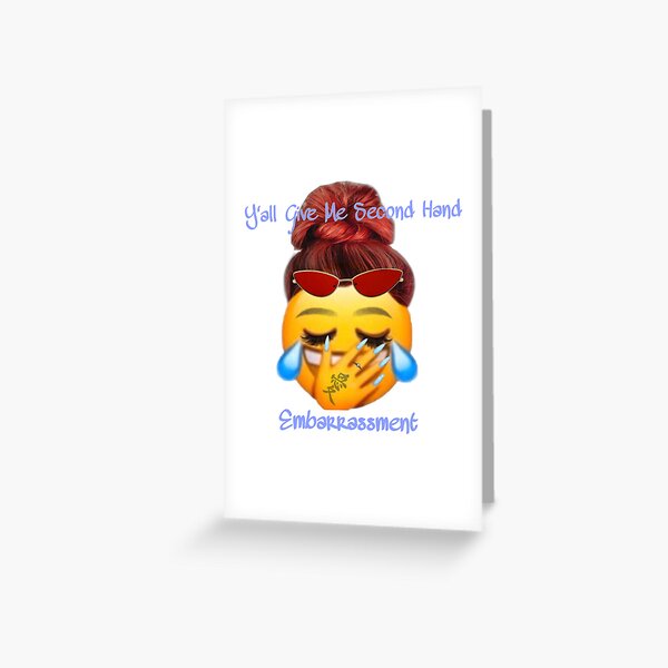 "Funny Second Hand Embarrassment Meme" Greeting Card by coolcatcreation ...
