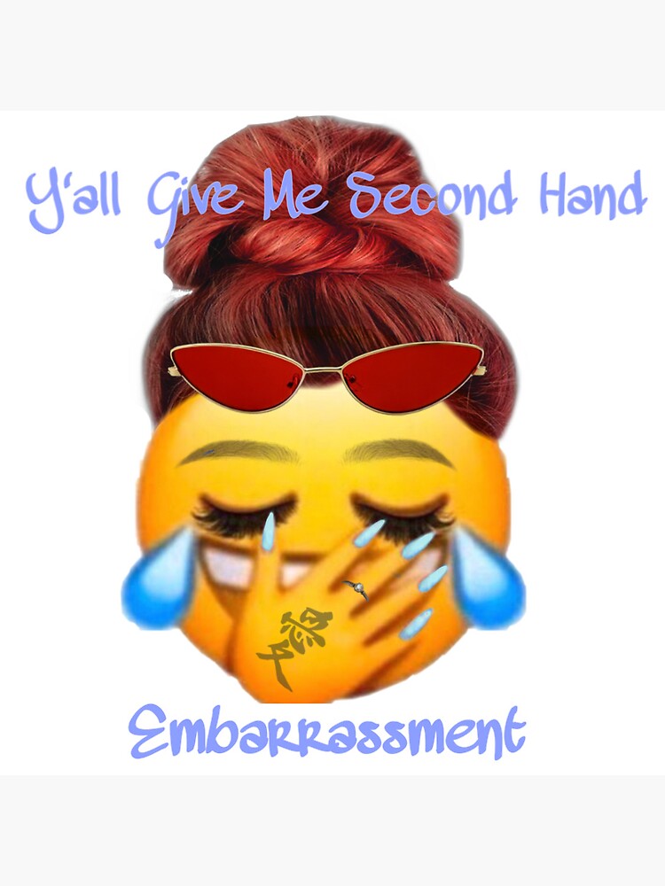 "Funny Second Hand Embarrassment Meme" Sticker for Sale by ...