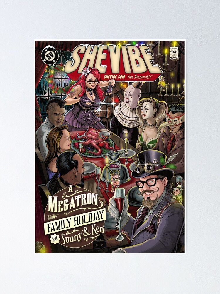 "Sunny Megatron - SheVibe Cover Art" Poster for Sale by shevibe | Redbubble