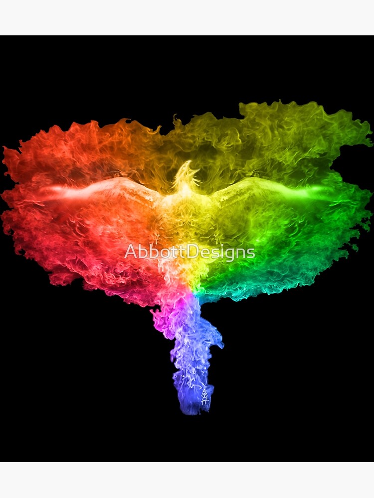 "Rainbow Phoenix" Art Print by AbbottDesigns | Redbubble
