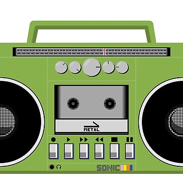 "Retro Ghetto Blaster" Sticker for Sale by DavidASmith | Redbubble