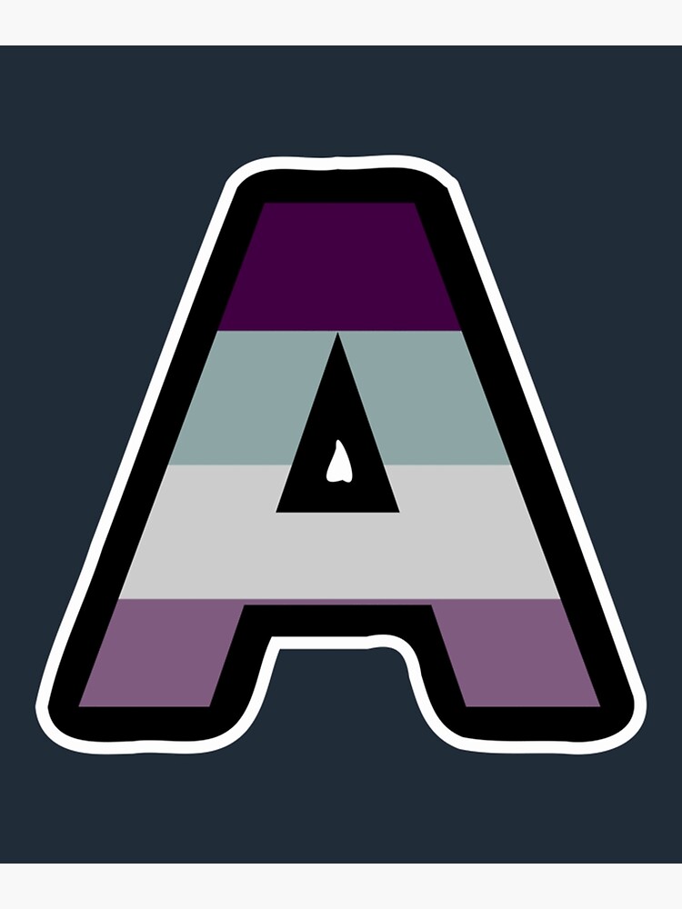 Big Asexual A In Lgbtqia Pride Flag Colors507 Poster For Sale By Loilerr Redbubble