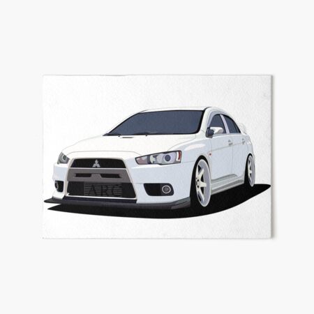 "Mitsubishi Lancer Evolution X CarToon" Art Board Print by ToonMyRide ...