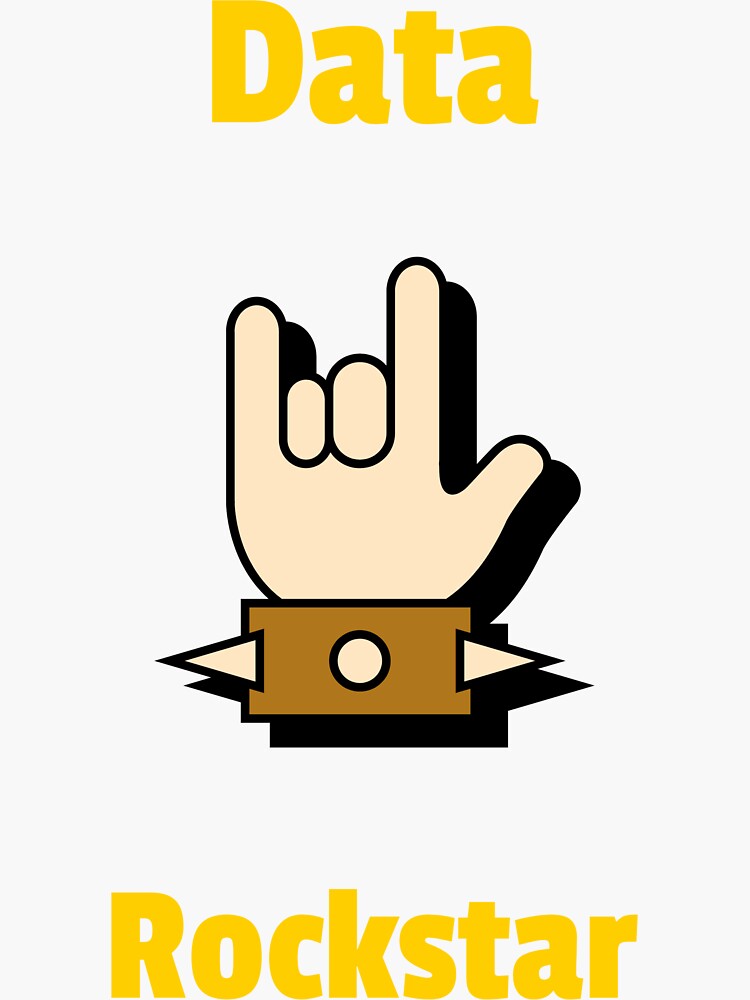 "Data Rockstar for Data Scientists" Sticker by deffro | Redbubble
