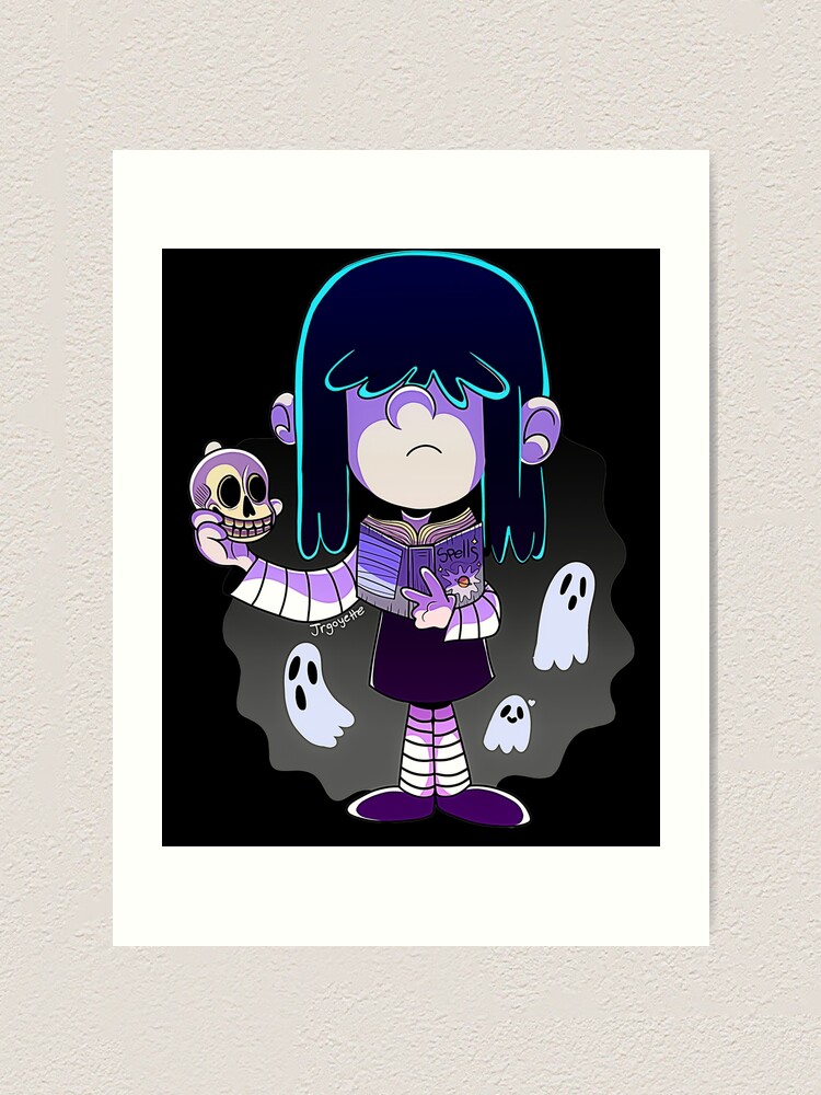"The Loud House Lucy Loud with Spell book and Skull" Art Print for Sale ...