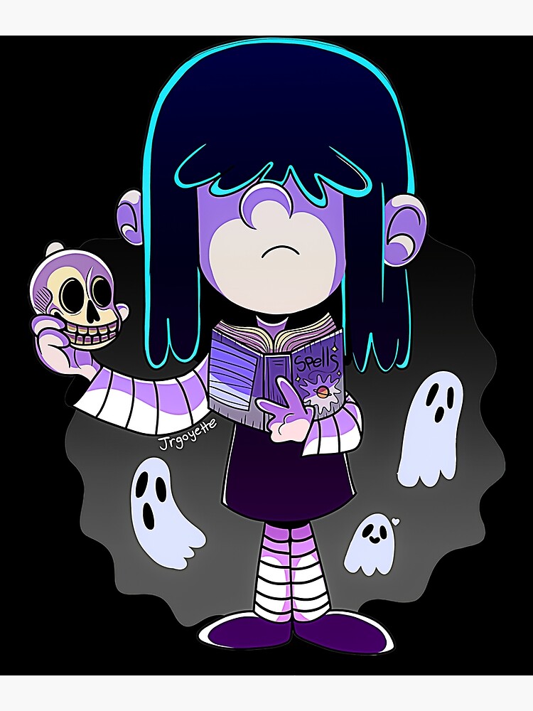 "The Loud House Lucy Loud with Spell book and Skull" Art Print for Sale ...