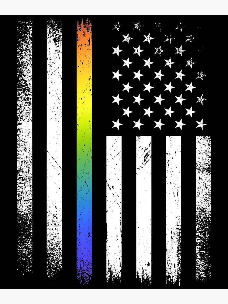 "Lgbt Pride Month Support Rainbow Usa Flag Pride Flag" Poster for Sale ...