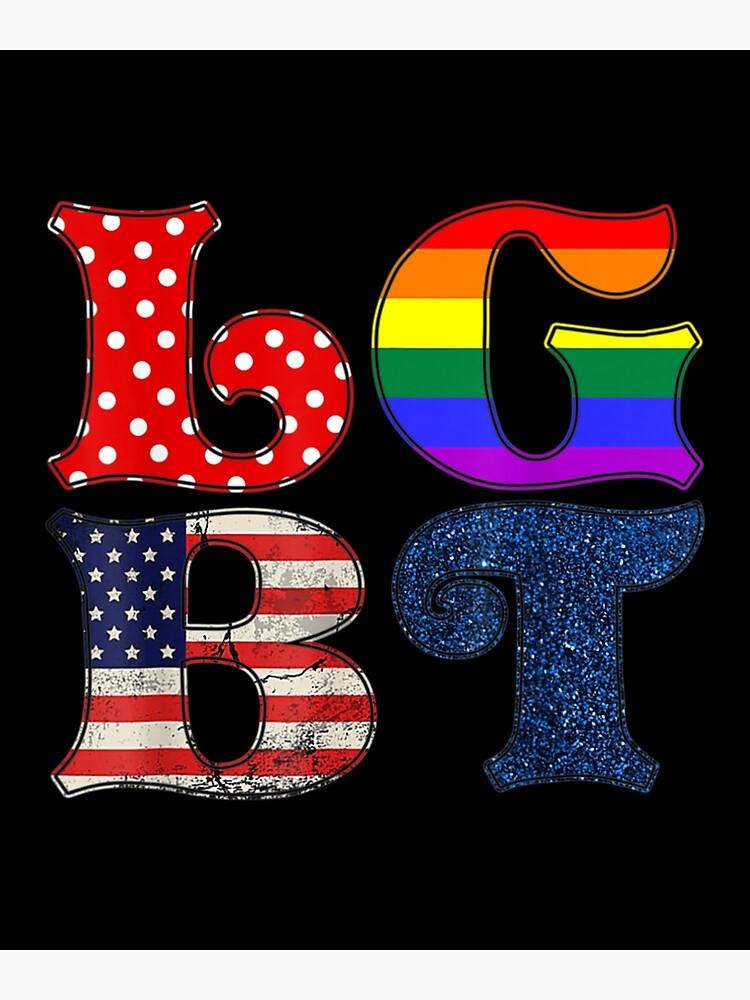 Lgbt Rainbow American Flag Gay Pride Poster For Sale By