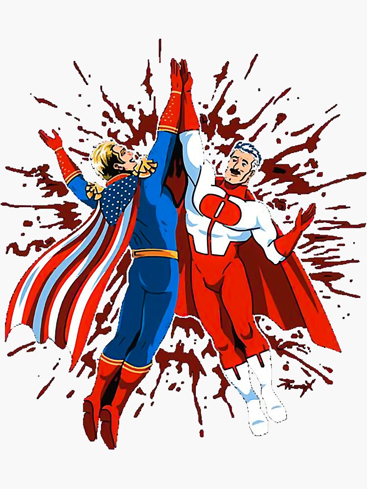 "Invincible Omni Man and Homelander" Sticker for Sale by Tikooo536 ...