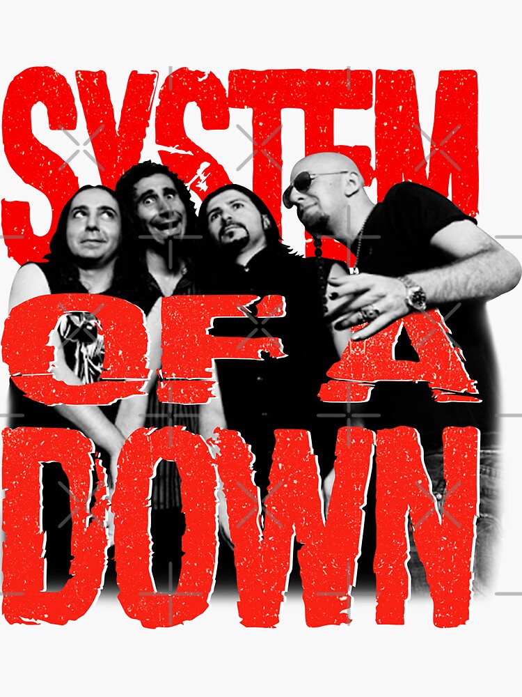 "Sýstem Of Á Dówn Soad Rock New S4xl Black Mens" Sticker by Pattyiu13 ...
