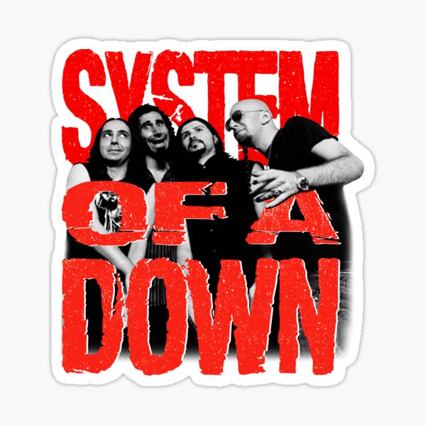"Sýstem Of Á Dówn Soad Rock New S4xl Black Mens" Sticker by Pattyiu13 ...