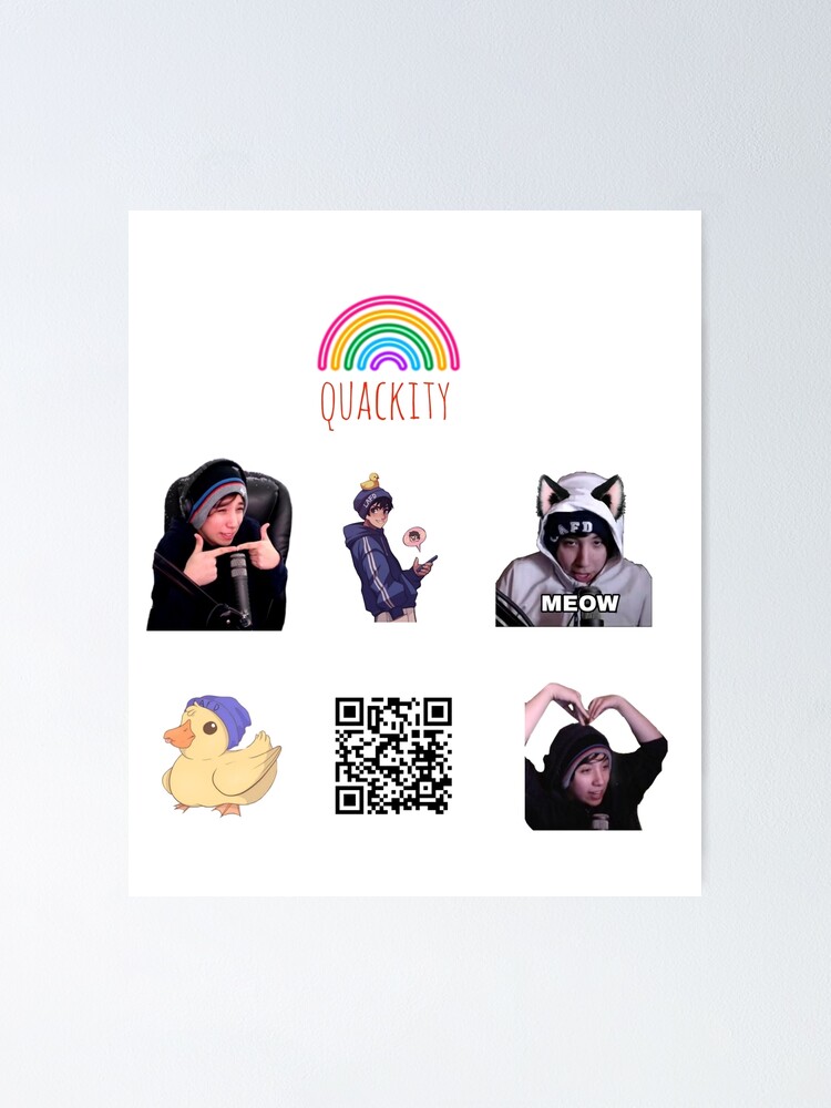 "quackity sticker pack " Poster for Sale by bestizeyy | Redbubble