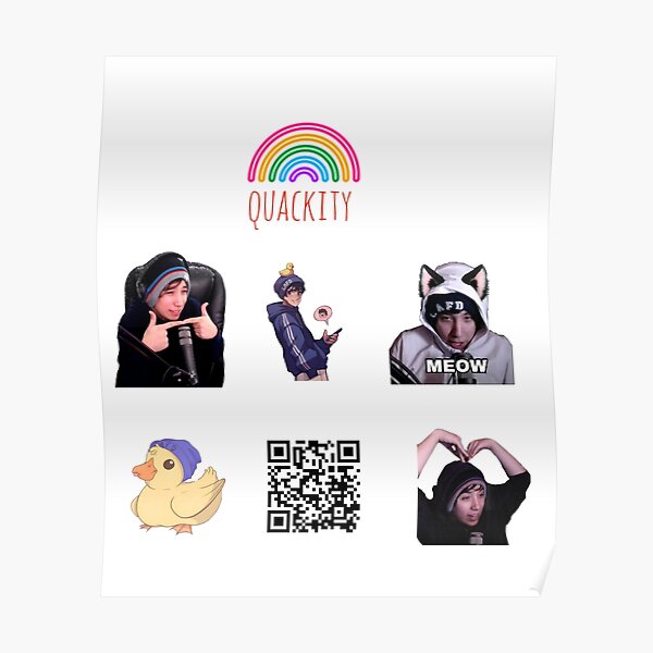 "quackity sticker pack " Poster for Sale by bestizeyy | Redbubble