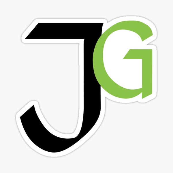 "JG design Logo " Sticker for Sale by Right2Discover | Redbubble