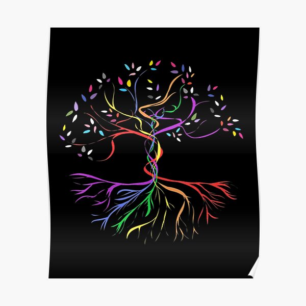 "Pride Lgbt Tree Rainbow Gay Lesbian Pride" Poster for Sale by ...