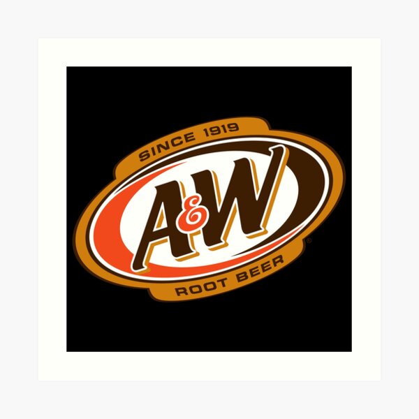 "A&W Root Beer Logo rum brewery traditioanl logo" Art Print for Sale by ...