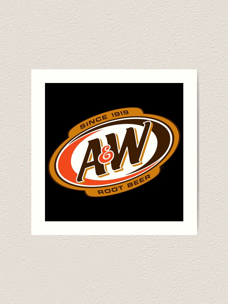 "A&W Root Beer Logo rum brewery traditioanl logo" Art Print for Sale by ...