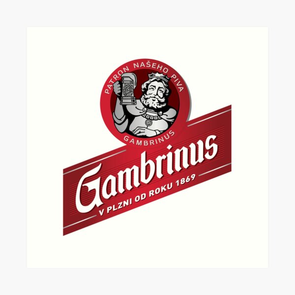 "Gambrinus Wood Original Beer logo Dibujos logo" Art Print for Sale by ...
