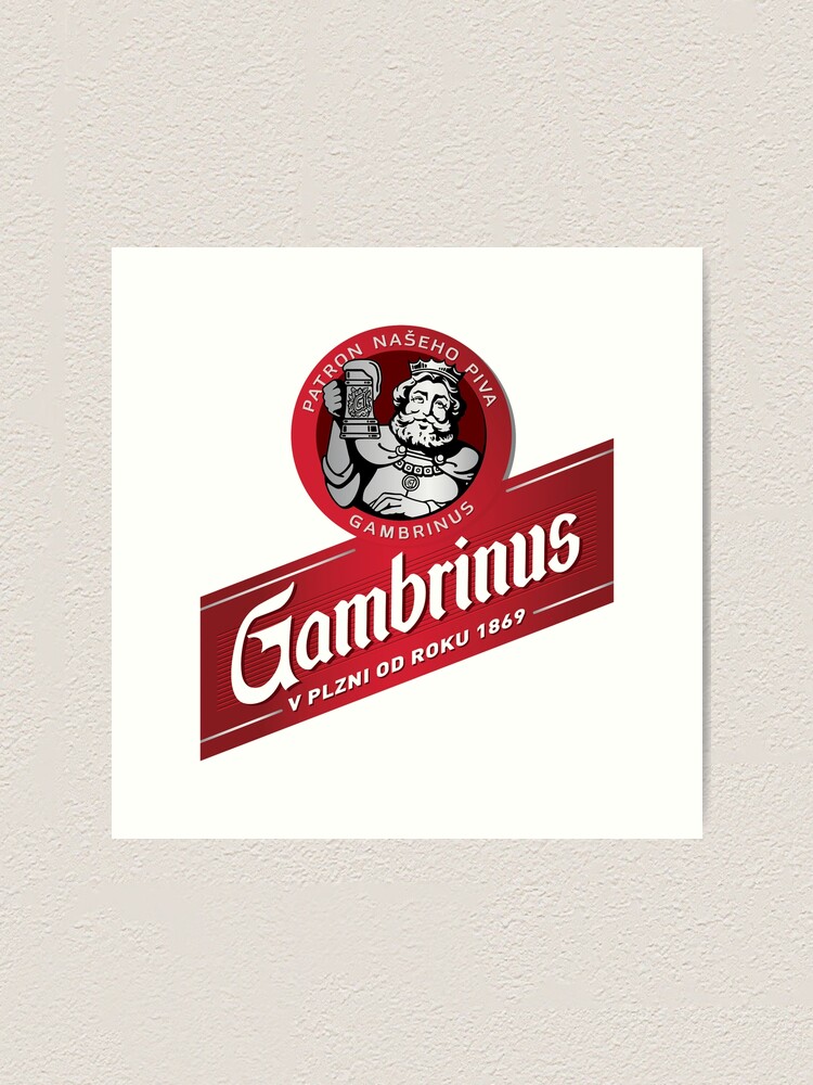 "Gambrinus Wood Original Beer logo Dibujos logo" Art Print for Sale by ...