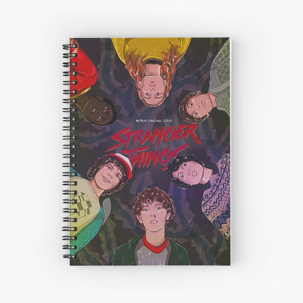 "Stranger Things Stranger Things Stranger Thingssss" Spiral Notebook by ...